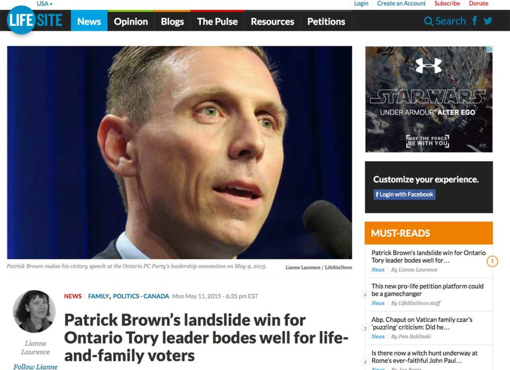 Patrick Brown isn’t pro-life and wishing won’t make it so | Reformed ...